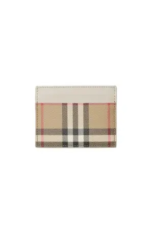 Burberry Check Card Case - Archive Beige/soap Beige