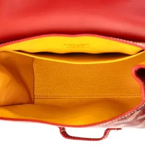 Goyard Saigon Top Handle Bag Coated Canvas With Leather Mini - Red