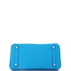 Hermès Birkin 30 Handbag Togo With Palladium Hardware - Blue
