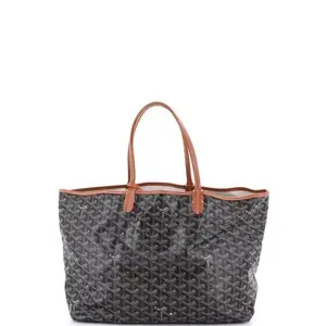 Goyard Saint Louis Tote Coated Canvas Pm - Black