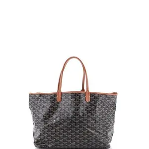 Goyard Saint Louis Tote Coated Canvas Pm - Black