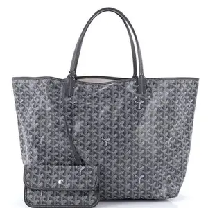 Goyard Saint Louis Gm Tote Coated Canvas - Grey