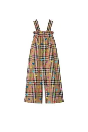 Burberry Heart Check Cotton Jumpsuit