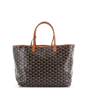 Goyard Saint Louis Tote Coated Canvas Pm - Brown