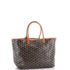 Goyard Saint Louis Tote Coated Canvas Pm - Brown