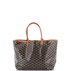 Goyard Saint Louis Tote Coated Canvas Pm - Brown