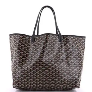Goyard Saint Louis Tote Coated Canvas Gm - Black