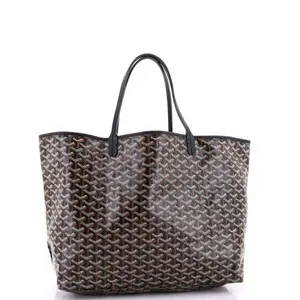 Goyard Saint Louis Tote Coated Canvas Gm - Black