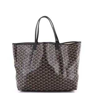 Goyard Saint Louis Tote Coated Canvas Gm - Black