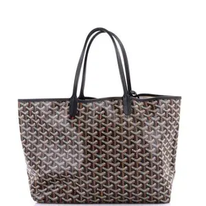 Goyard Saint Louis Pm Coated Canvas Tote - Black