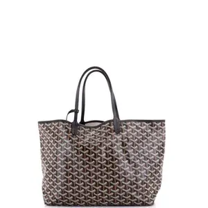 Goyard Saint Louis Pm Coated Canvas Tote - Black