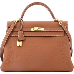 Hermès Kelly Handbag 32 Brown Togo With Hardware