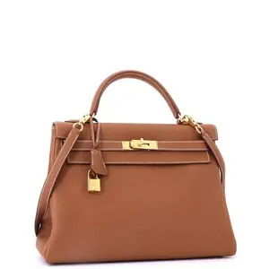 Hermès Kelly Handbag 32 Brown Togo With Hardware