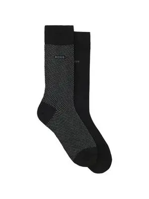 BOSS Patterned Socks - Black