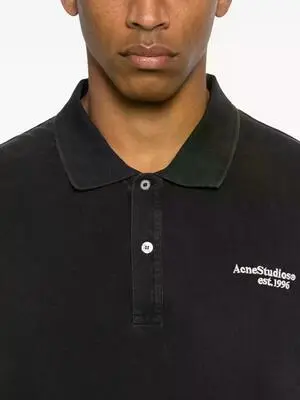Acne Studios Washed Logo Polo Shirt