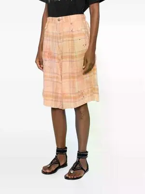 R13 Plaid Carpenter Shorts