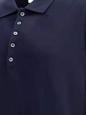 Thom Browne 4-bar Long-sleeve Polo Shirt - Blue