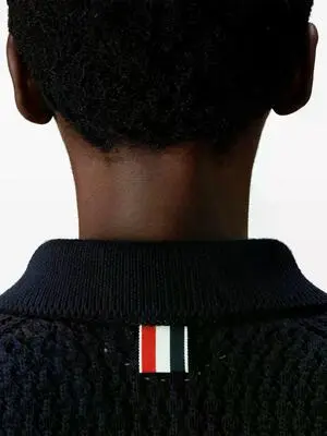 Thom Browne Pointelle Knit Cardigan - Blue