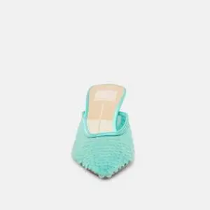 DOLCEVITA Cleo Sequin Mules - Aqua Sequin