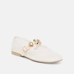 DOLCEVITA Relan Mesh Ballet Flats - White Mesh