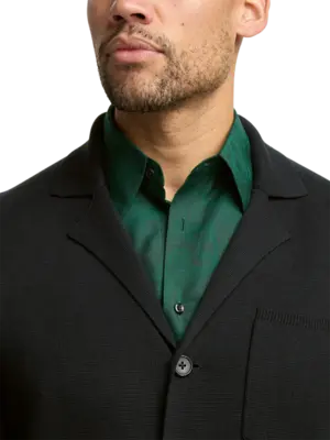 PAUL FREDRICK Cotton Notch Lapel Cardigan Sweater