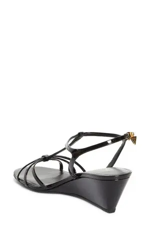 Prada Cage Wedge Sandal - Black