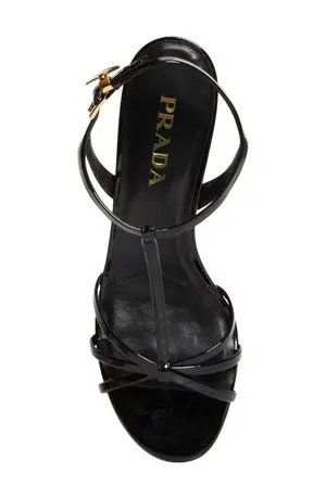 Prada Cage Wedge Sandal - Black