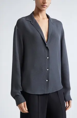 St. John Heathered Crepe Shirt
