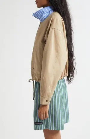 HOMMEGIRLS Cotton Gabardine Bomber Jacket