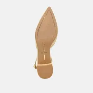DOLCEVITA Carel Raffia Slingback Heels - Light Natural Raffia