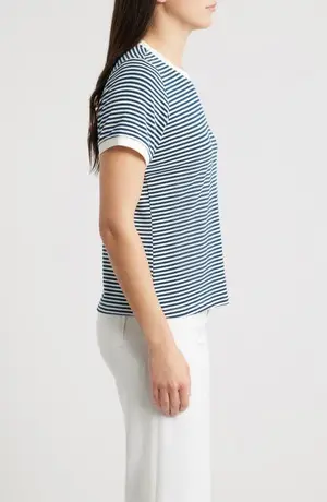 CITY BLUES Striped Ringer T-shirt