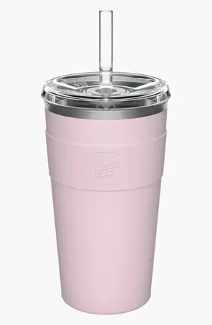 KEEPCUP Cold Cup Thermal With Coffee Straw - Pashmak Pink