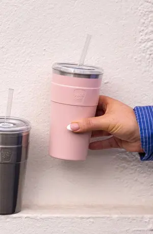 KEEPCUP Cold Cup Thermal With Coffee Straw - Pashmak Pink