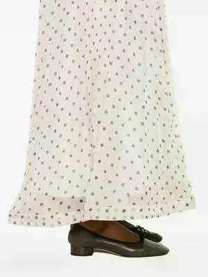 P.a.r.o.s.h Polka-dot Pleated Maxi Skirt - Neutrals