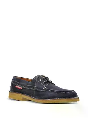 Dsquared2 Leather Boat Shoes - Blue
