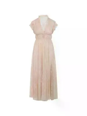 Alberta Ferretti Lace Ruffled Dress