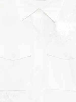 P.a.r.o.s.h Ninja Embroidered Shirt - White