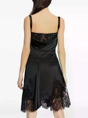 Versace Satin Lace-trimmed Mini Dress