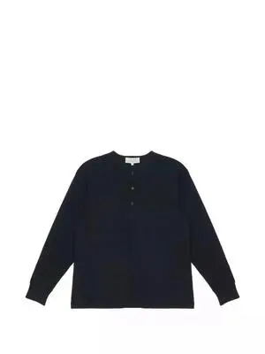 Studio Nicholson Henley Long-sleeve T-shirt - Black
