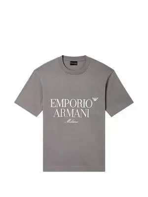 Emporio Armani Heavy Jersey T-shirt With Embossed Logo Embroidery