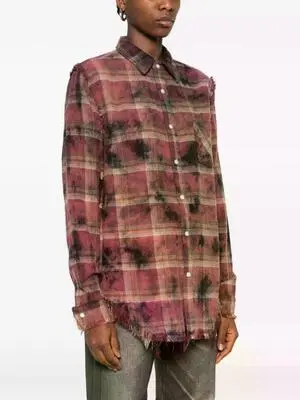 R13 Long-sleeve Plaid Shirt - Red