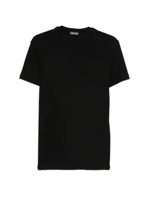 TOM FORD Perforated Crew-neck T-shirt - Black
