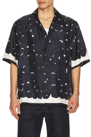 Givenchy Bowling Shirt In Navy