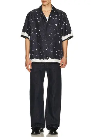Givenchy Bowling Shirt In Navy