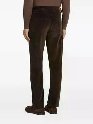 Zegna Corduroy Straight Leg Jeans - Brown