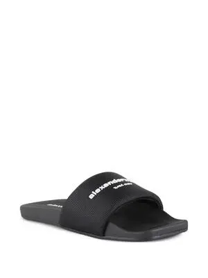 Alexander Wang Logo-embossed Pool Slides