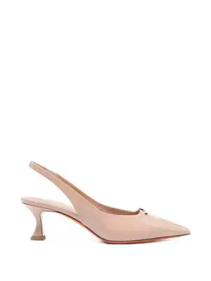 Santoni Point-toe Slingback Pumps