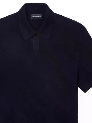 Emporio Armani Textured Polo Pullover
