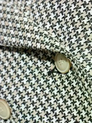 Emporio Armani Houndstooth Double-breasted Jacket - Brown