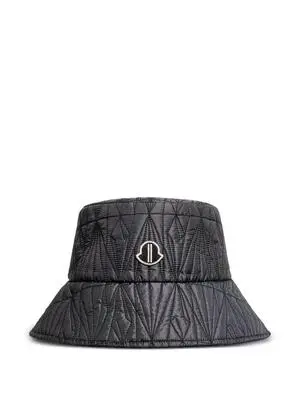 MONCLER + RICK OWENS Logo-patch Bucket Hat - Black